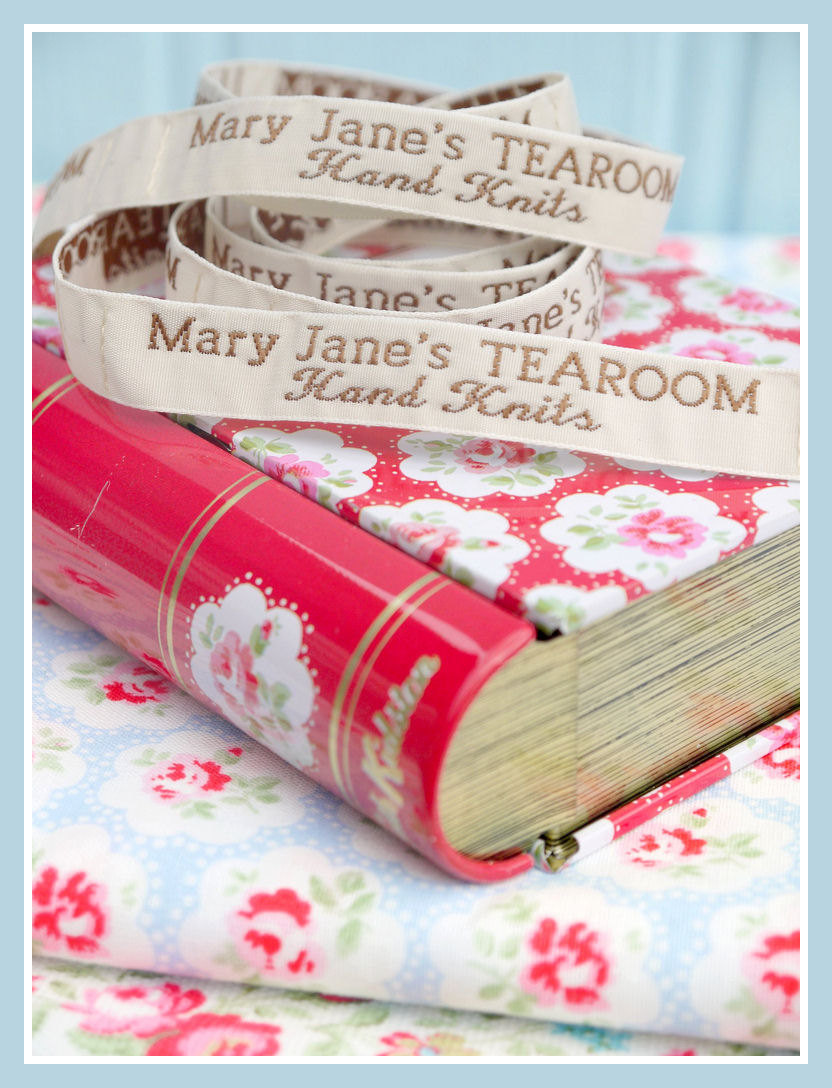Mary Jane's Tearoom Woven Labels X 4 / / For Mjt Hand Knits/toy ...